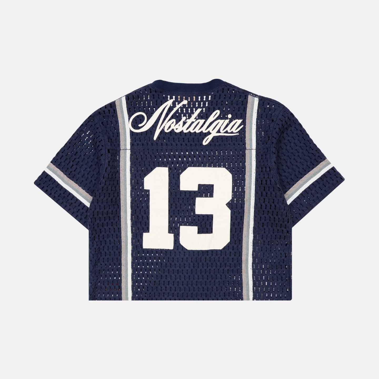 NAVY CROCHET JERSEY – Nostalgia